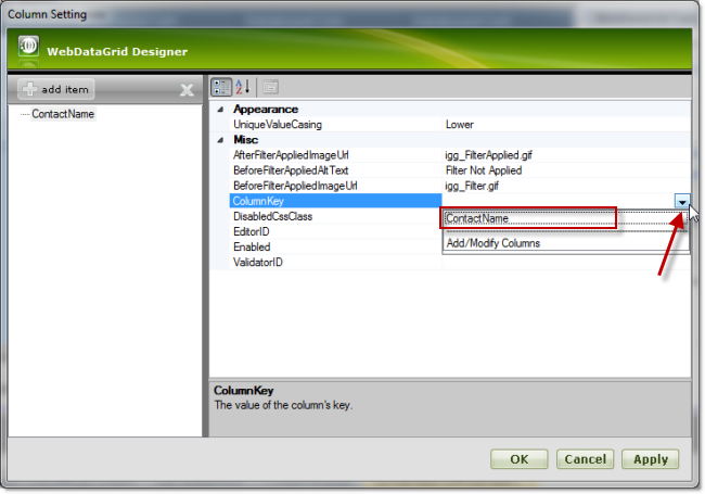 Enabling Excel Style Filtering - Infragistics ASP.NET™ Help
